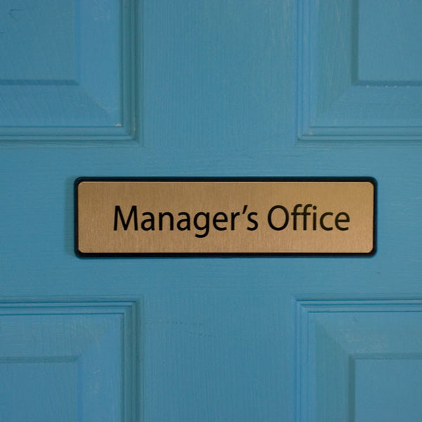 Gold Door Sign | Bracknell Engraving & Trophy Services
